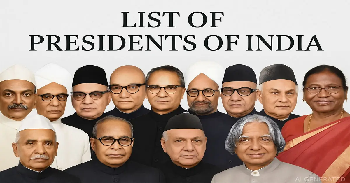 Complete List of Presidents of India (1952–2025) – Names, Terms, and Facts