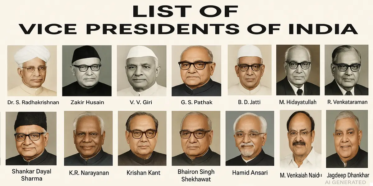 List of Vice Presidents of India (1952-2025) | Rohit Academy